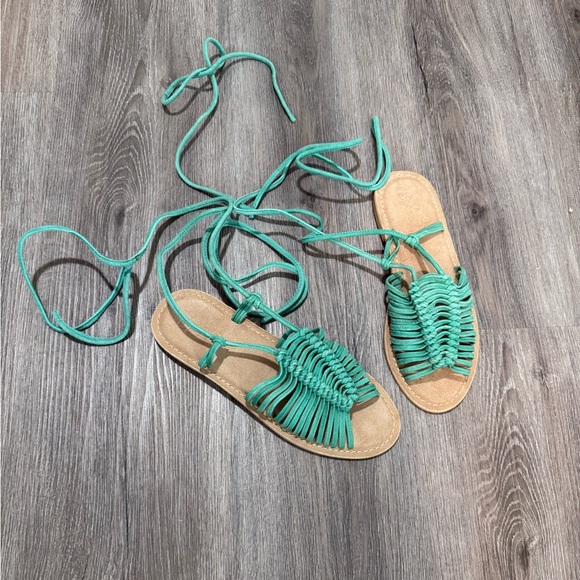 Seychelles | Shoes | Seychelles Teal Green Gladiator Suede Sandals ...